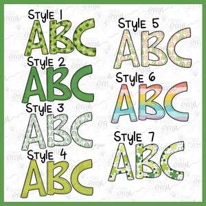 St. Patrick’s Day Letters PNG Files, Sublimation Letters - Etsy