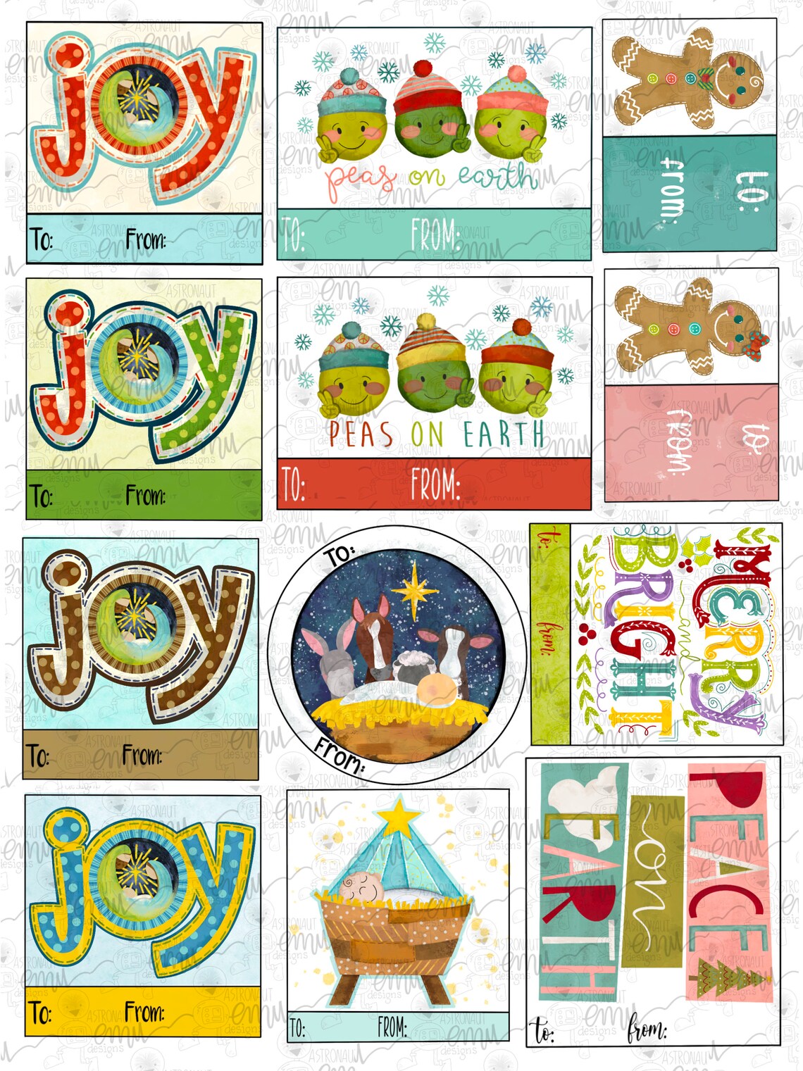 Printable Christmas Gift Tags - Etsy