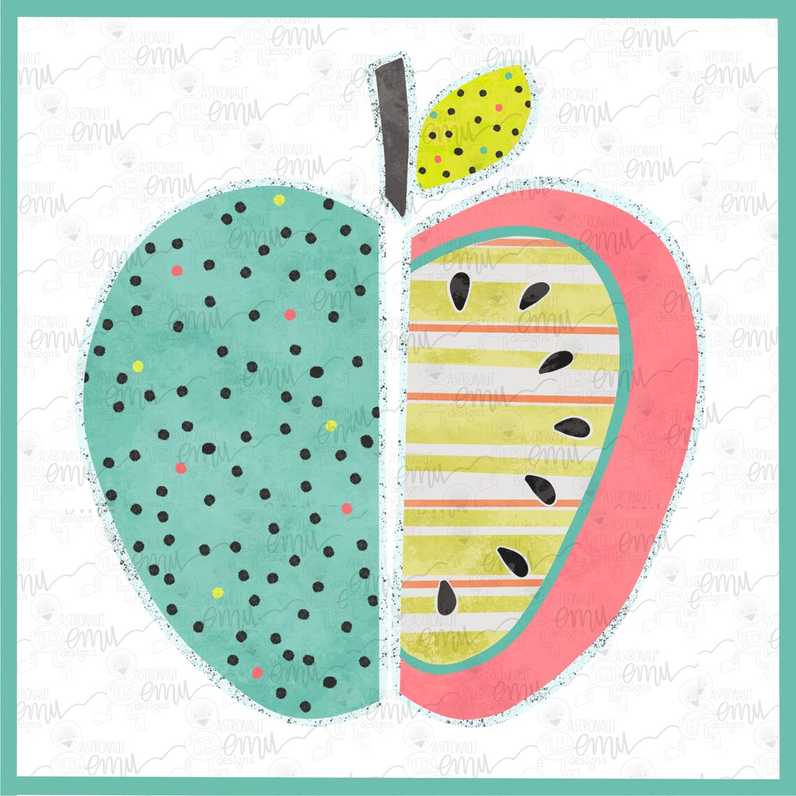 2 Files Pink Apple PNG File Teacher Kids Back to School - Etsy