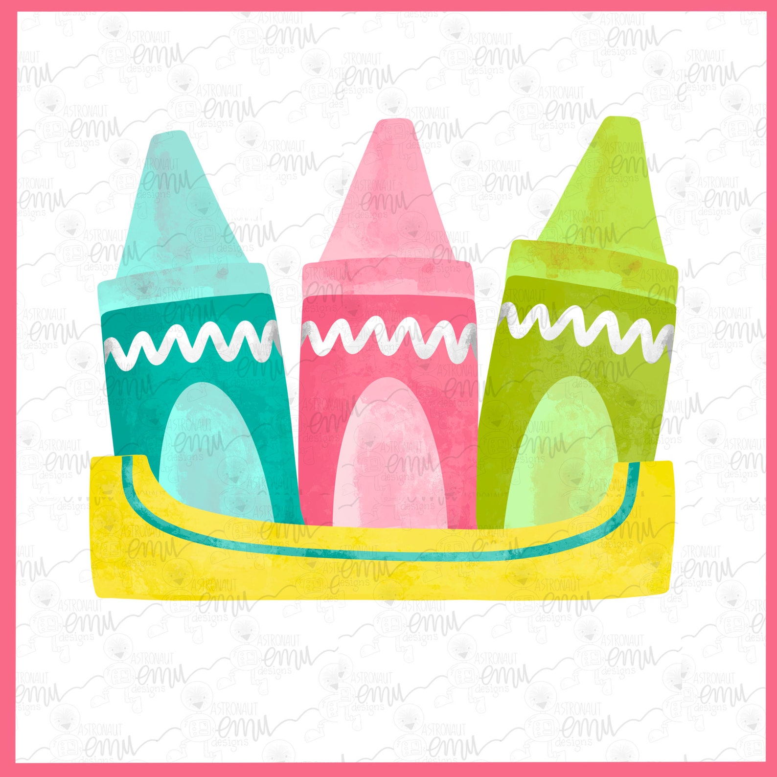 Crayon Box PNG File Girly Back to School Sublimation File | Etsy