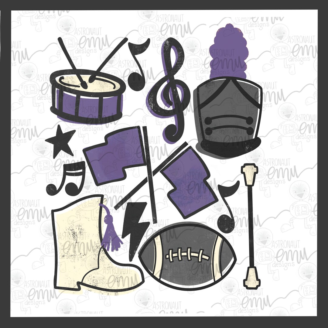 Marching Band PNG File, Purple, Sublimation File - Etsy