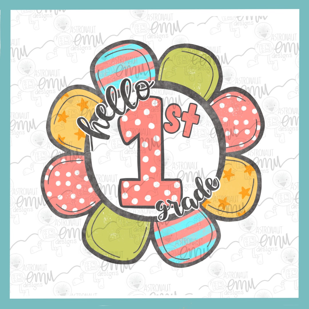 Hello 1st Grade PNG File - Etsy