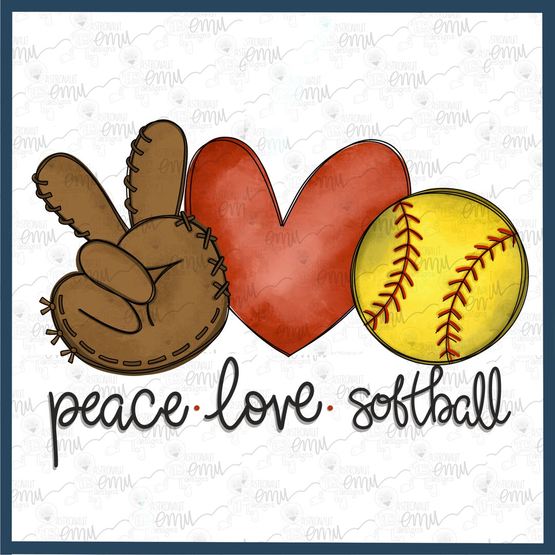 Peace, Love, Softball PNG File, Softball Sublimation File - Etsy