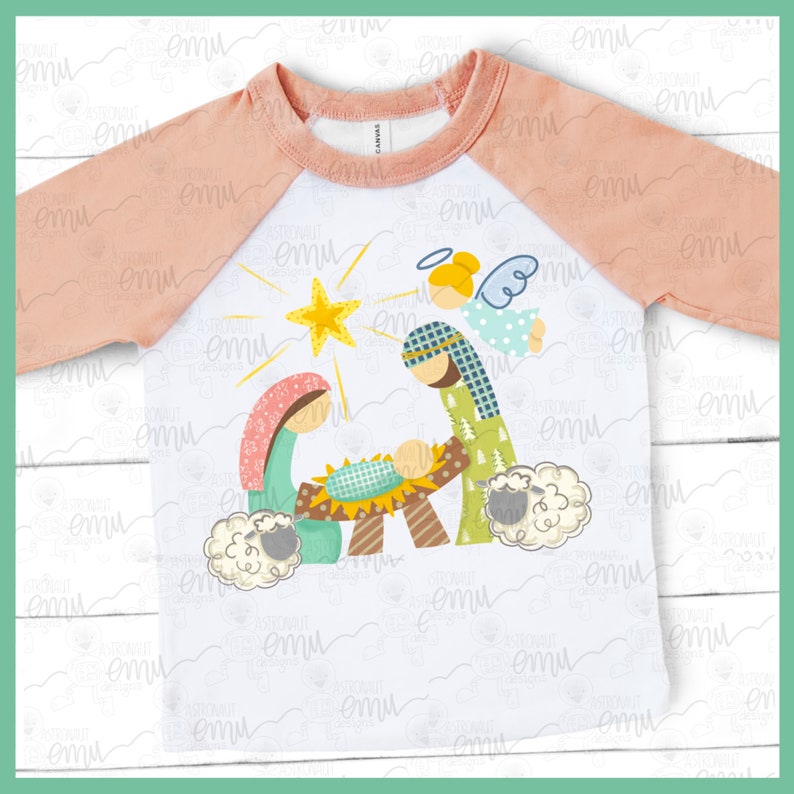Girls Nativity PNG, Kids Christmas PNG File - Etsy
