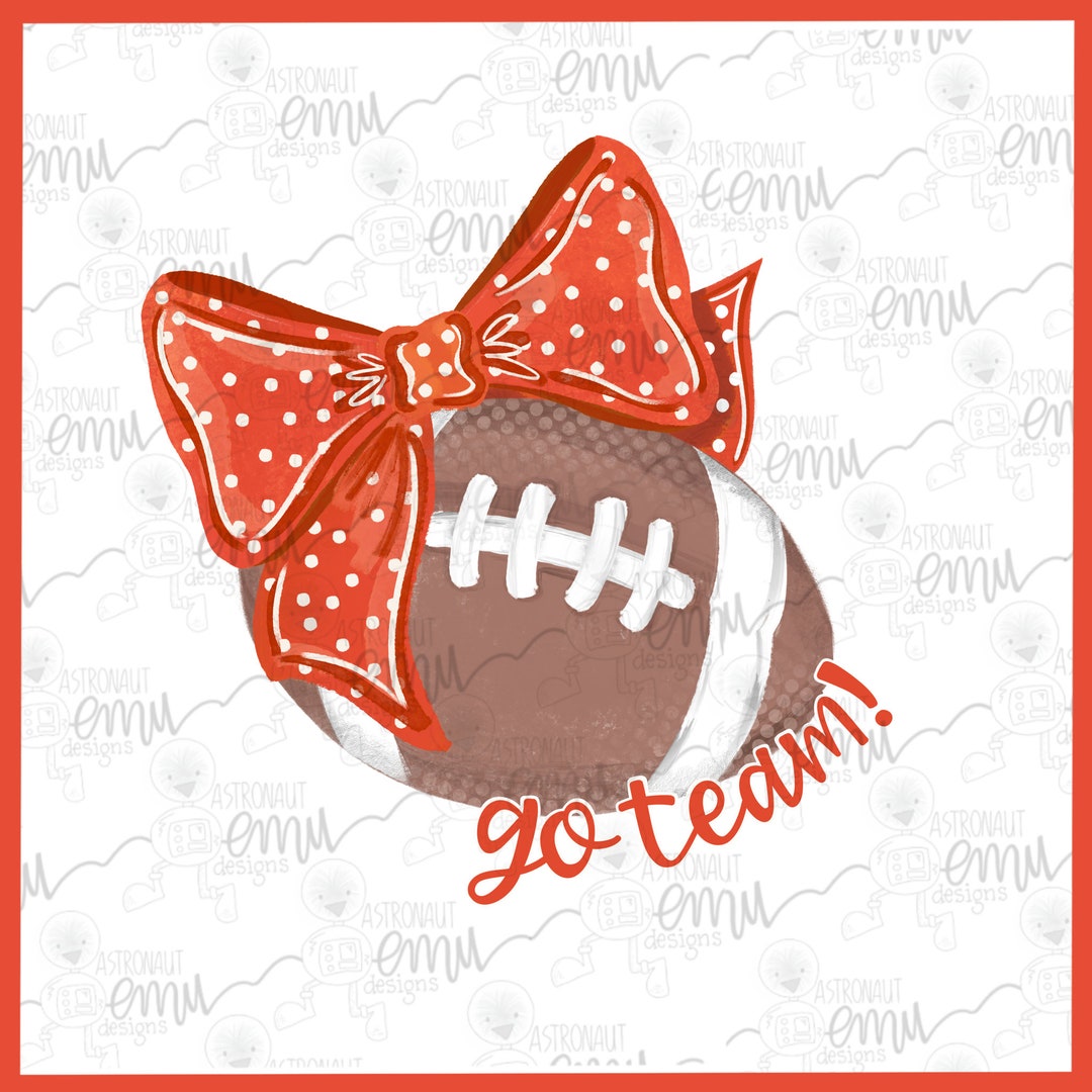 Red Football Ribbon PNG File, Sublimation File - Etsy