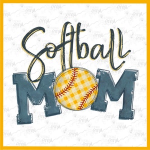 Softball Mom PNG File - Etsy