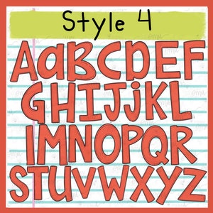 Back to School PNG Letters, 7 Styles of Letters - Etsy
