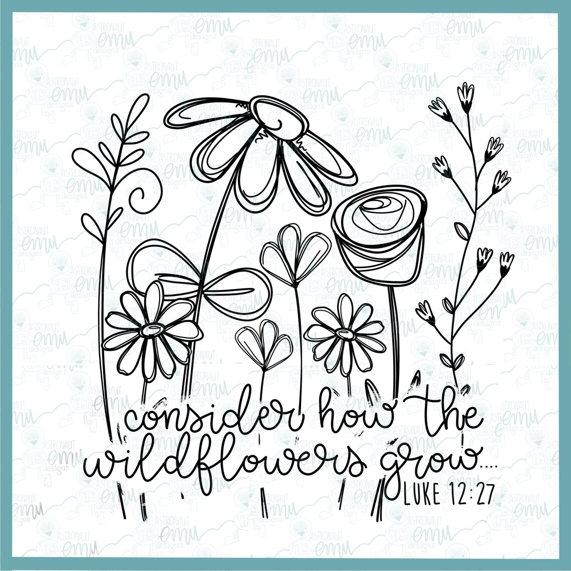 Luke 12:27 PNG Consider How The Wildflowers Grow sublimation | Etsy