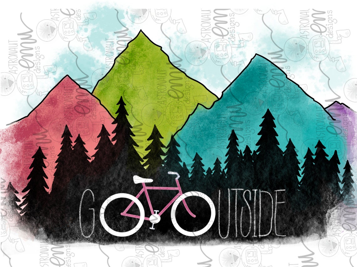 Go Outside Png File Mountains Bicycle | Etsy