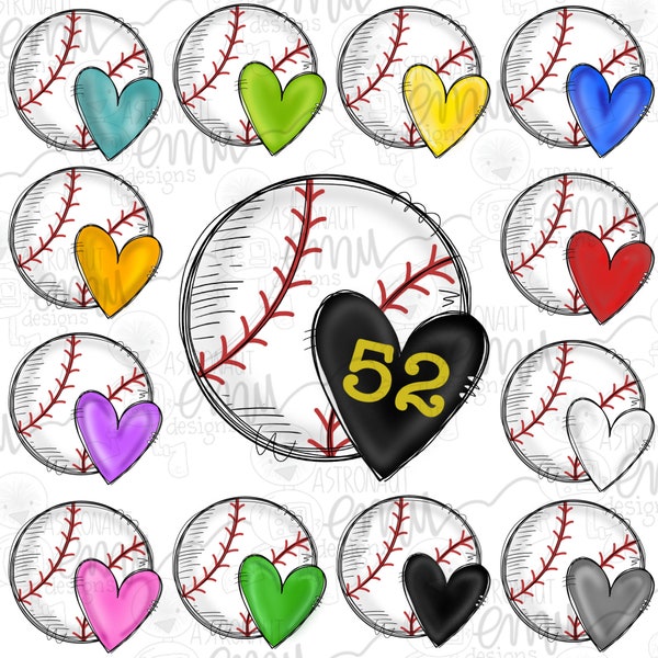 Baseball Heart - Etsy