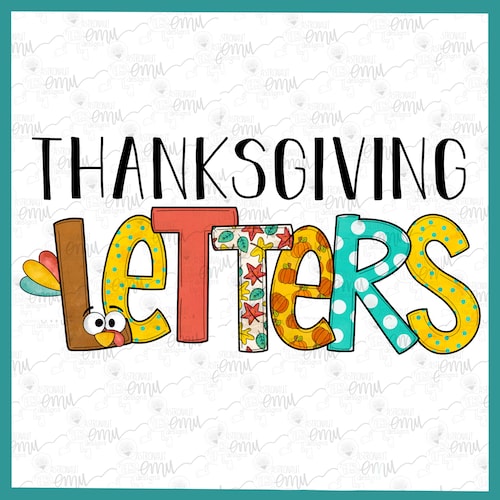 Thanksgiving Alphabet PNG Thanksgiving PNG Letters Numbers & - Etsy
