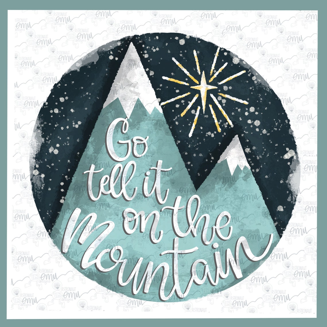 Go Tell It on the Mountain PNG File Christmas Sublimation - Etsy