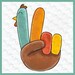 2 Files, Peace Sign Turkey PNG File, Thanksgiving Sublimation File - Etsy