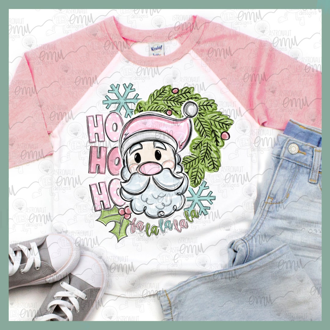 Girly Santa Claus PNG File, Girl’s Christmas Sublimation File - Etsy