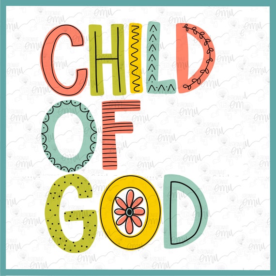 Child of God Pastel Version PNG File Kids Sublimation File | Etsy