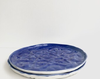 Embossed Ceramic Plate - Etsy