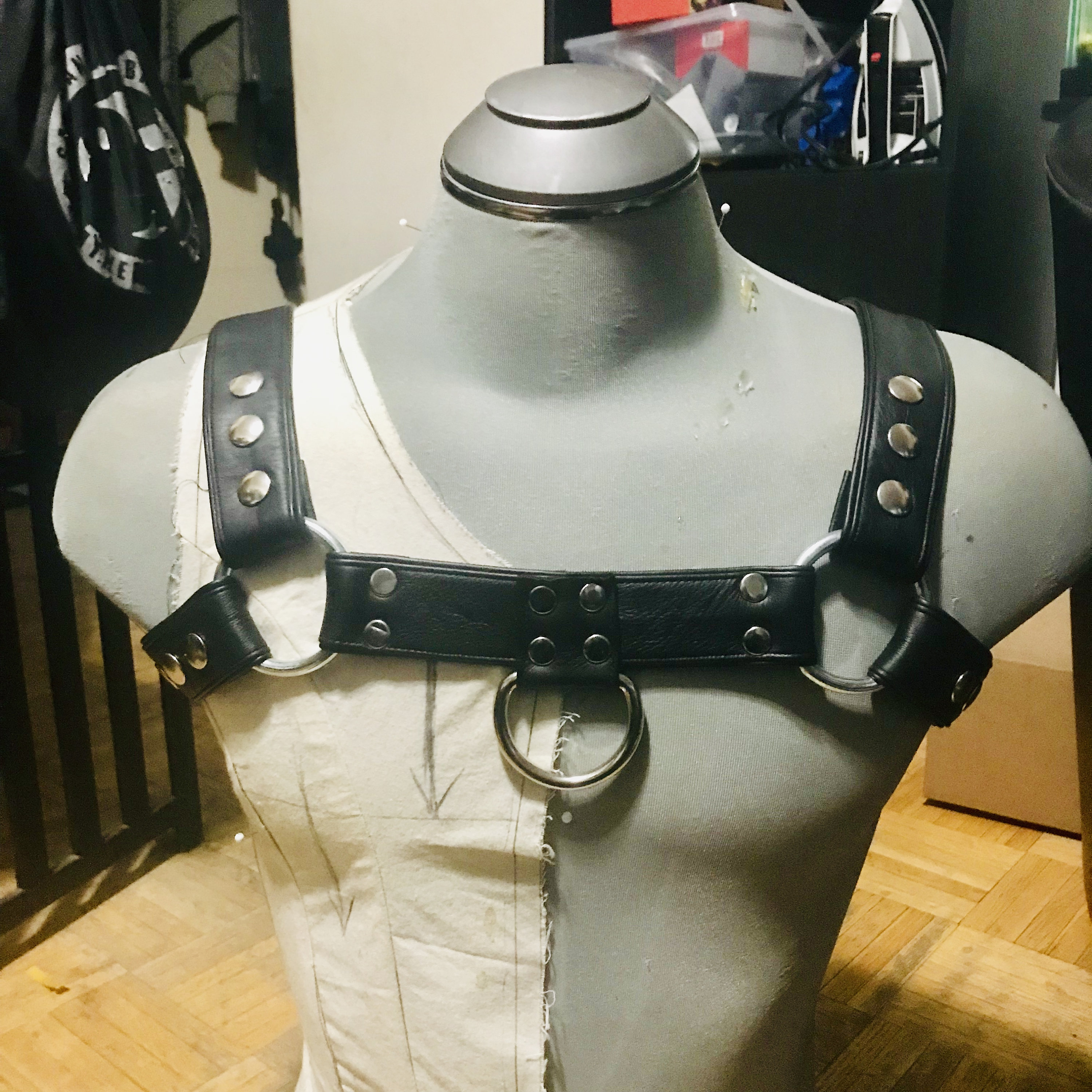 Bulldog Leather Harness With Snaps - Etsy