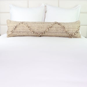 Decorative Lumbar Pillow, Long Lumbar Pillow Cover, 48x12, Brown, Boho ...