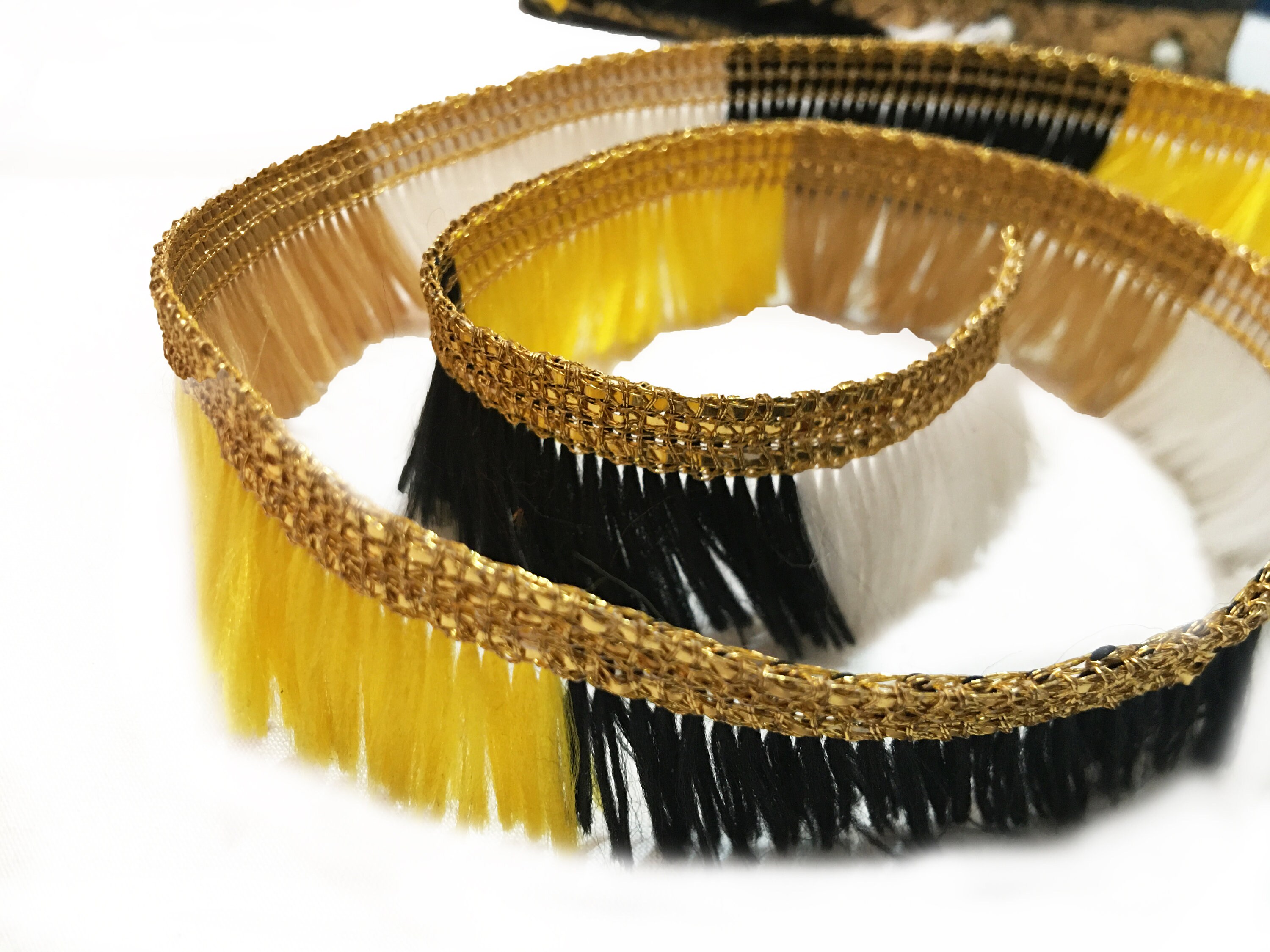 Indian Multi-color Fringe Lace With Gotta Border, Border Lace for ...