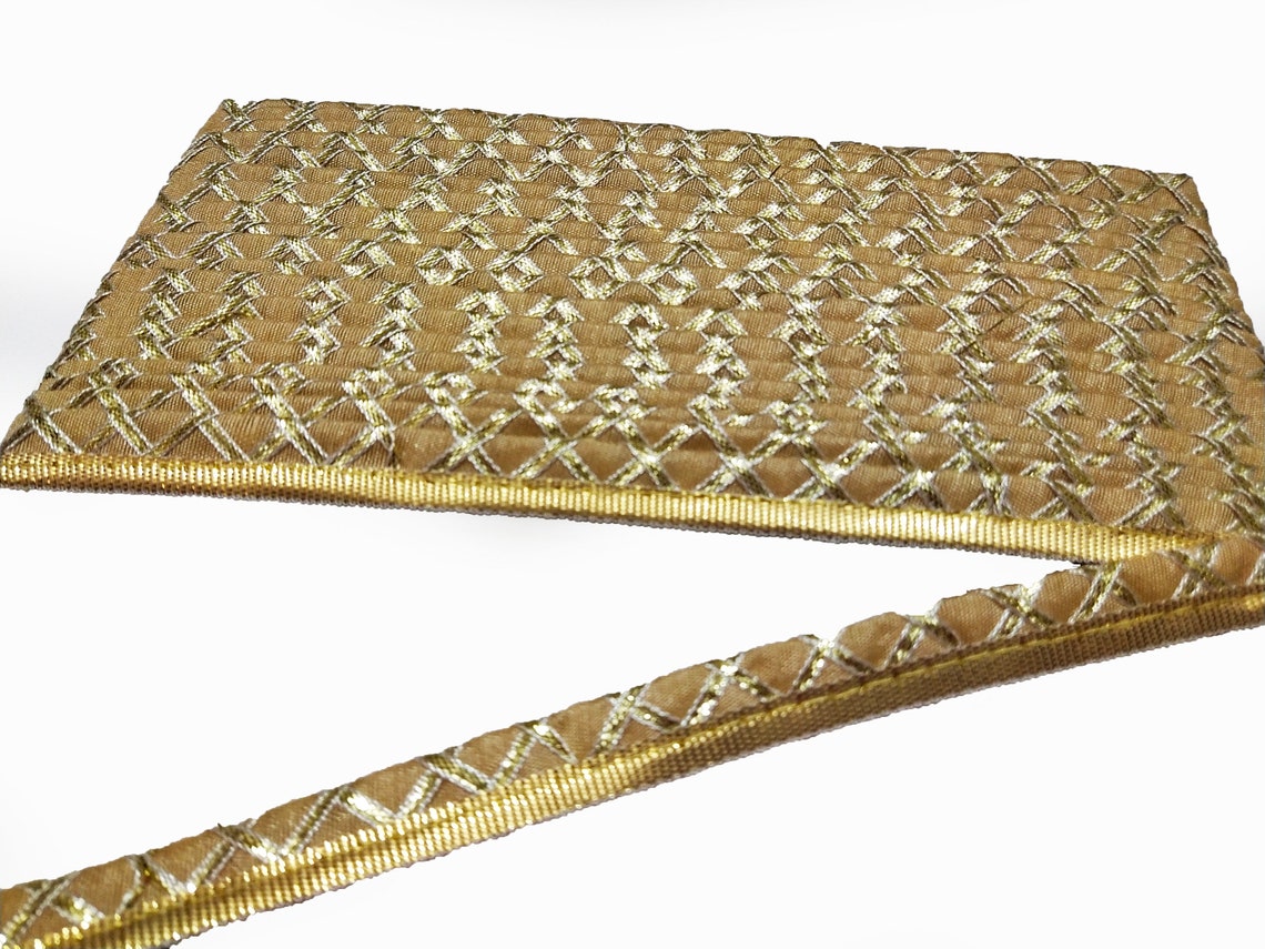 9 Yard of Indian Gold Piping Ribbon Lace Trim With - Etsy