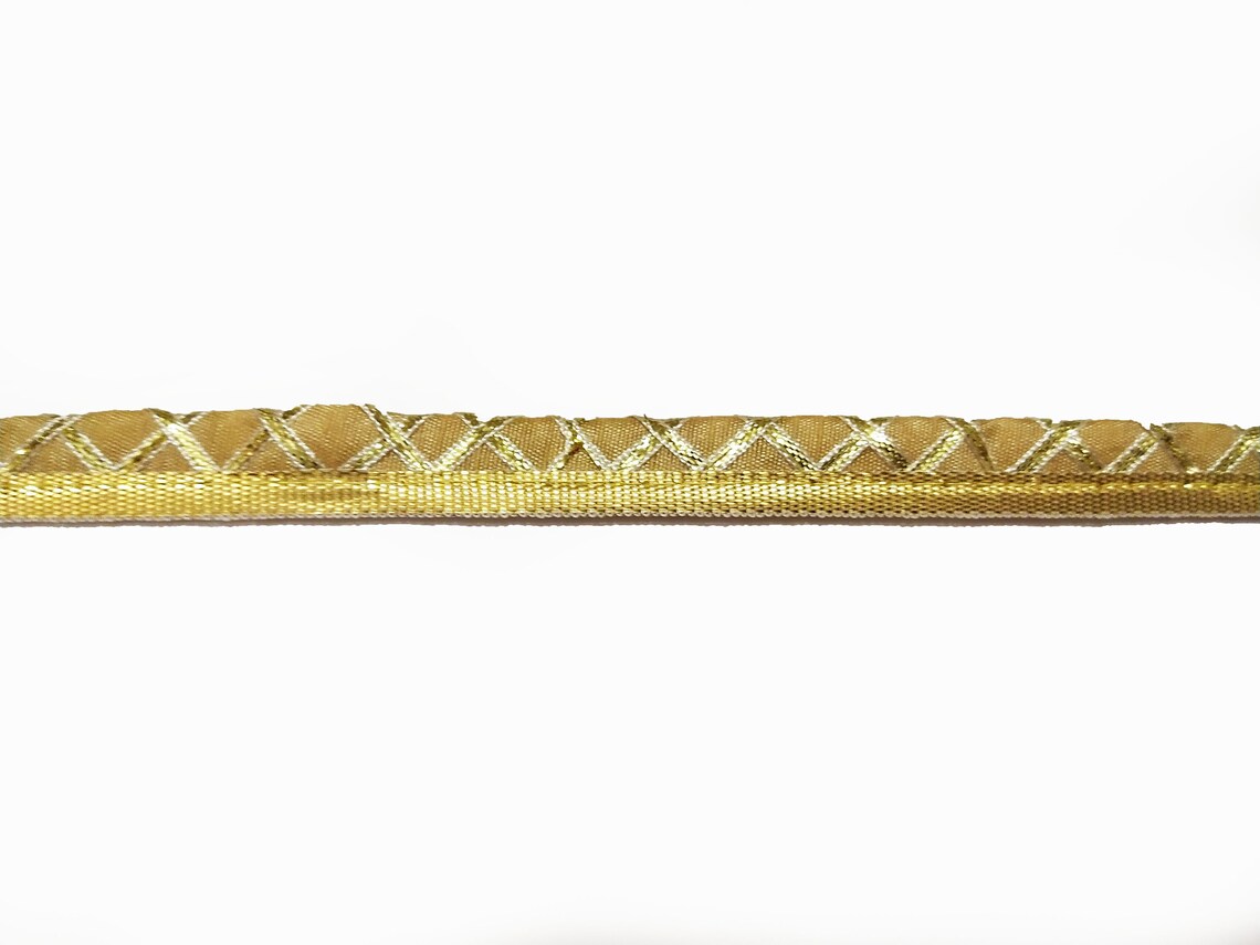 9 Yard of Indian Gold Piping Ribbon Lace Trim With - Etsy