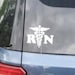 Nurse RN Caduceus Car Decal-nurses Bumper Sticker-healthcare Worker ...