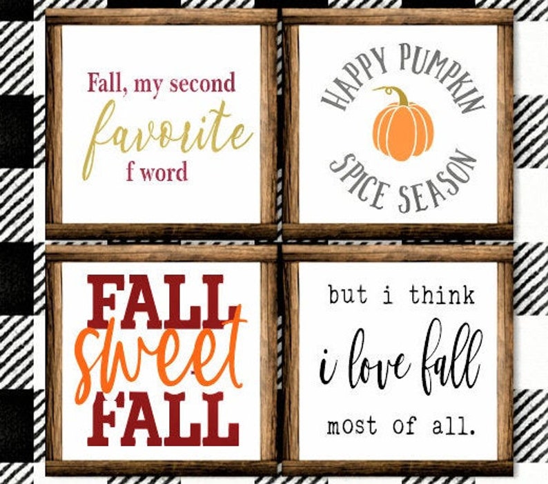 Mini Fall Farmhouse Signs-mini Farmhouse Signs for Three | Etsy