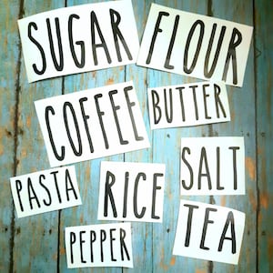 Rae Dunn Inspired Kitchen Decals-farmhouse Decals-farmhouse Pantry ...