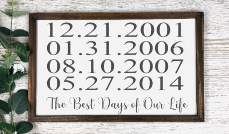 The Best Days of Our Life Date Sign-farmhouse Family Sign-family ...