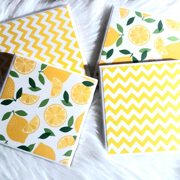 Lemon Coasters - Etsy
