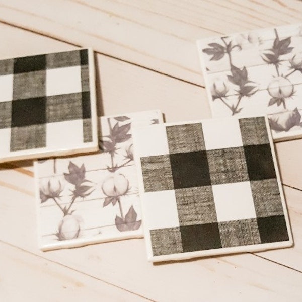 Farmhouse Coasters - Etsy