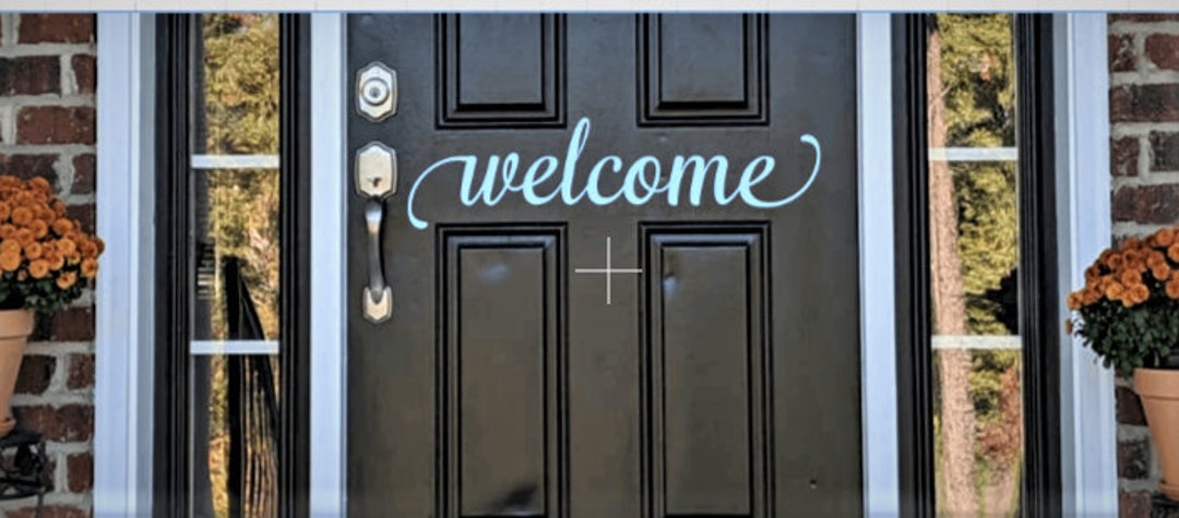 Front Door Welcome Decal-front Door Decor-porch Door Decal-welcome ...