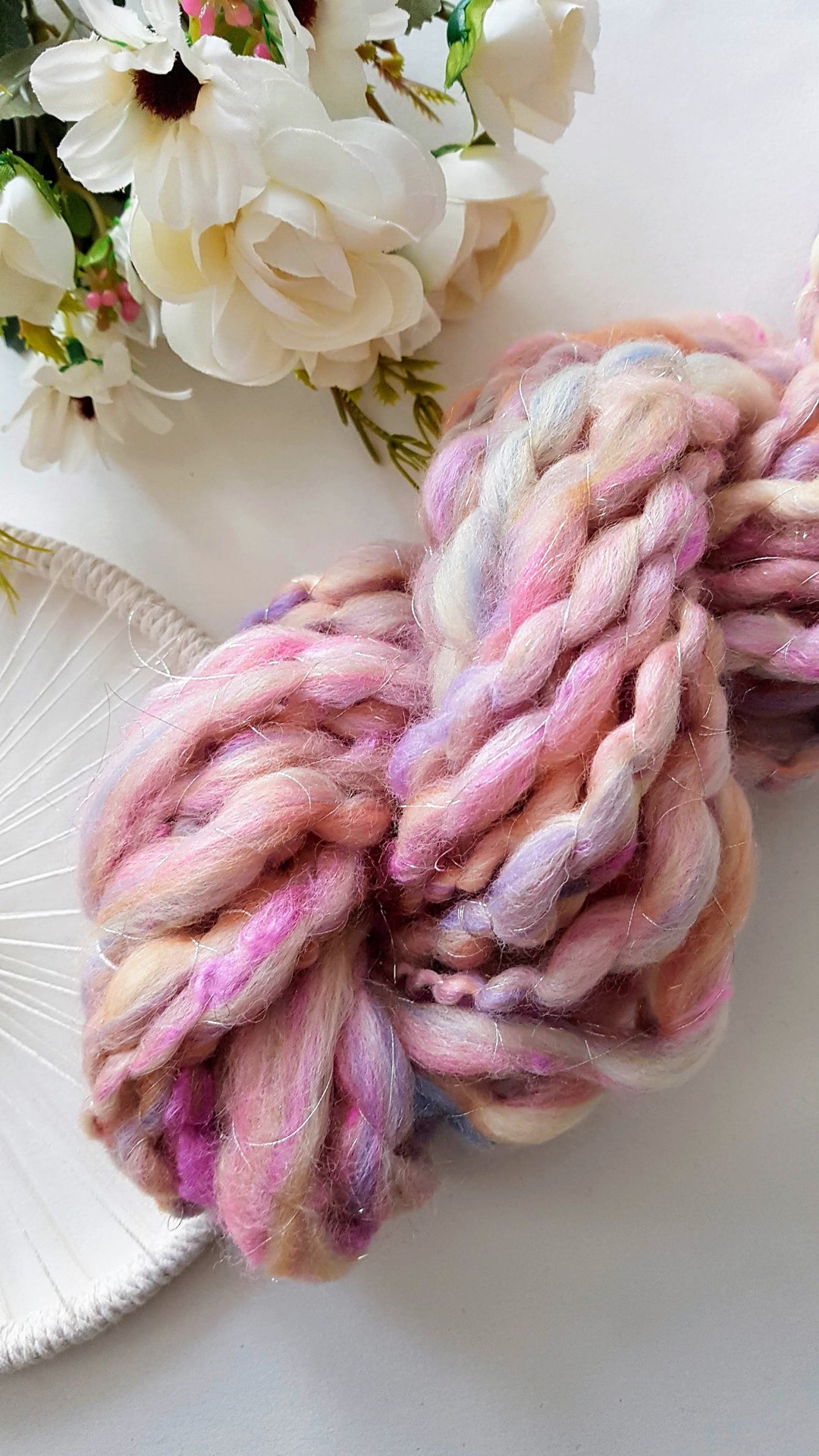 Chunky Handspun Pastel Rainbow Yarn. 50 Grams 18 Metres. - Etsy