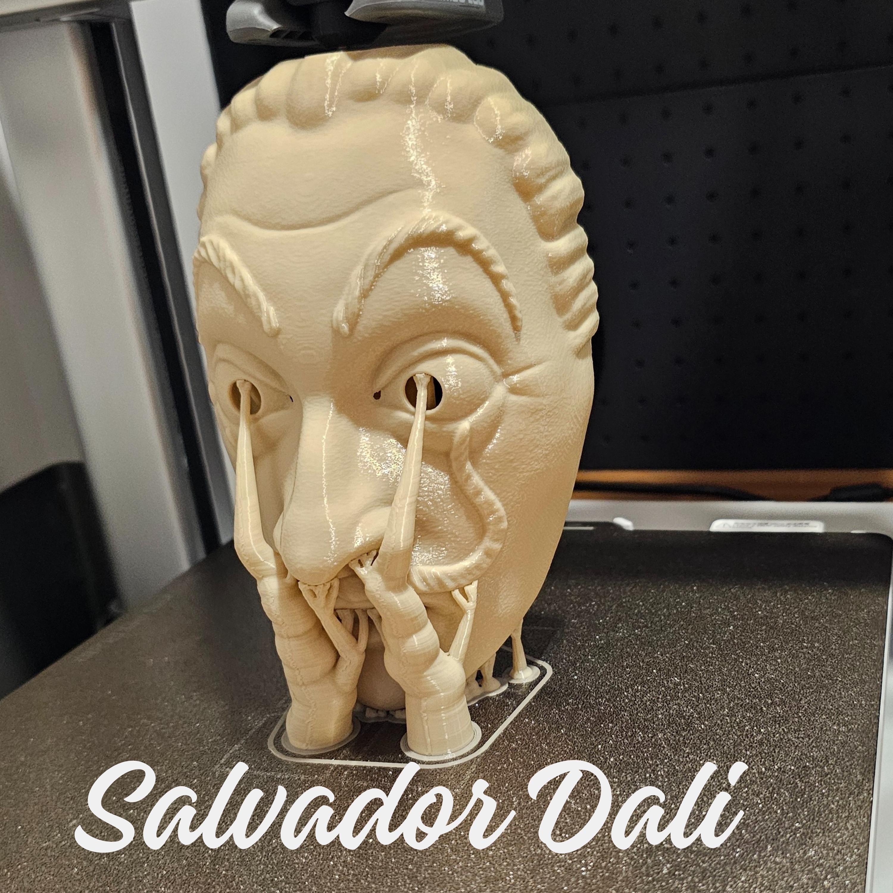 Salvador Dali Face Mask 3D Printed Money Heist Mask - Etsy