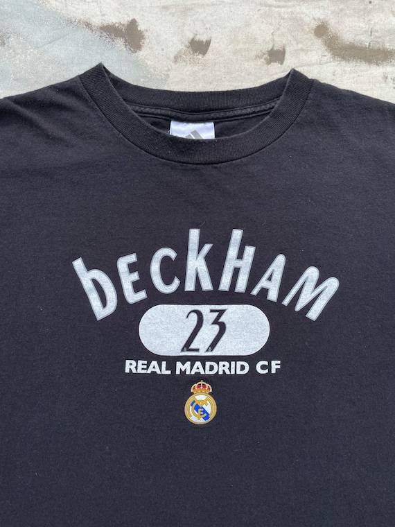 Y2K Real Madrid David Beckham Adidas Player T- Shirt-… - Gem