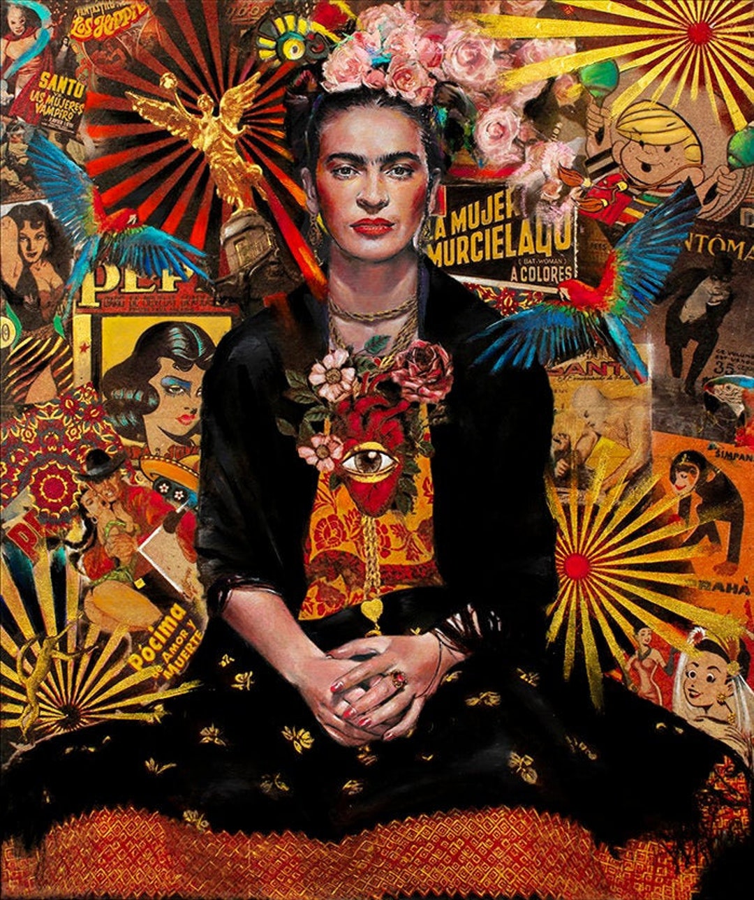 Frida Kahlo Print, Frida Kahlo Art, Frida Kahlo Painting, Frida Kahlo ...