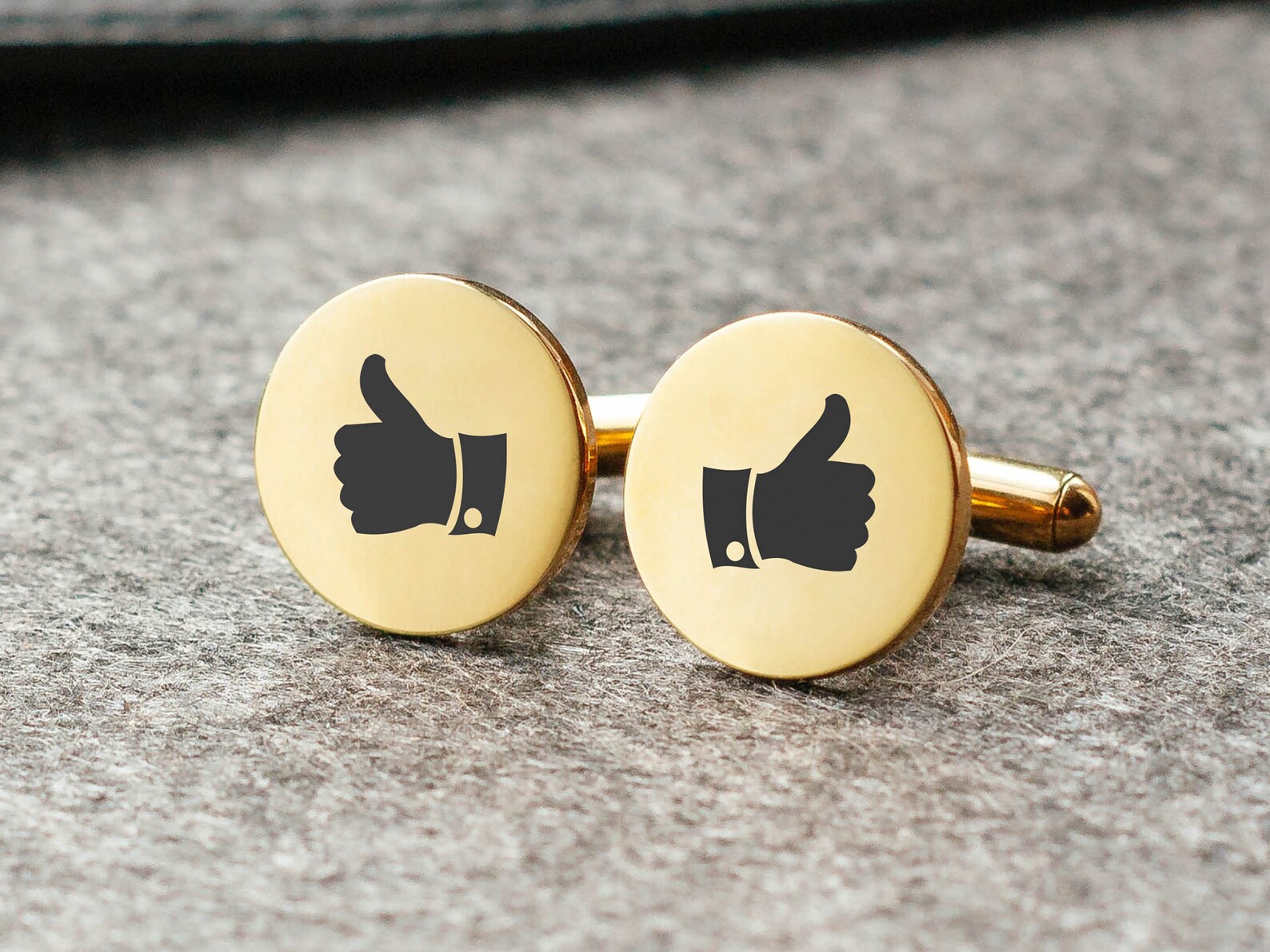 Thumbs up Cuff Links Thumbs up Jewelry Customized Tie Bar Engraving ...