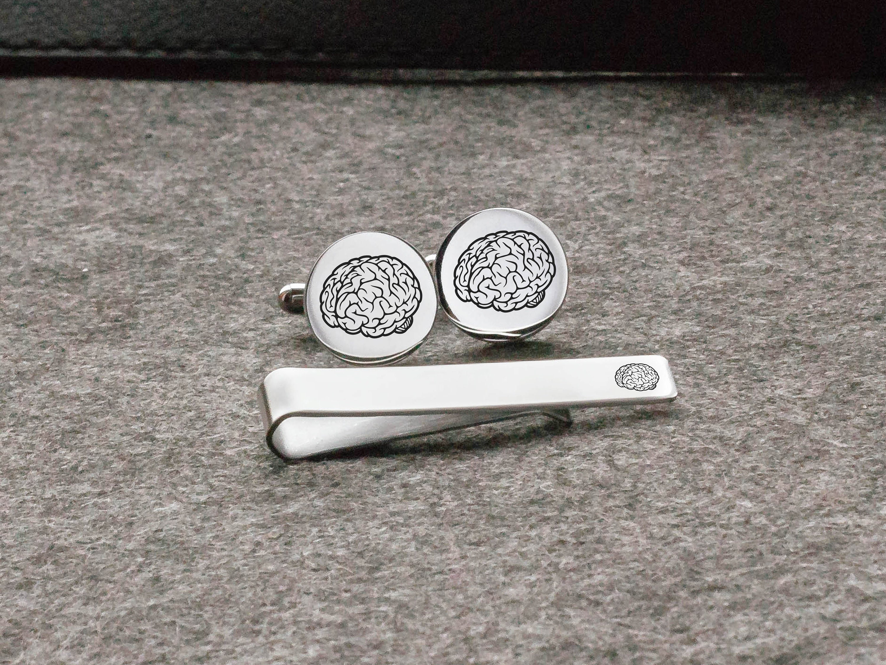Neuroscience Custom Cufflinks Human Brain Neurosurgeon Gift Unique Tie ...