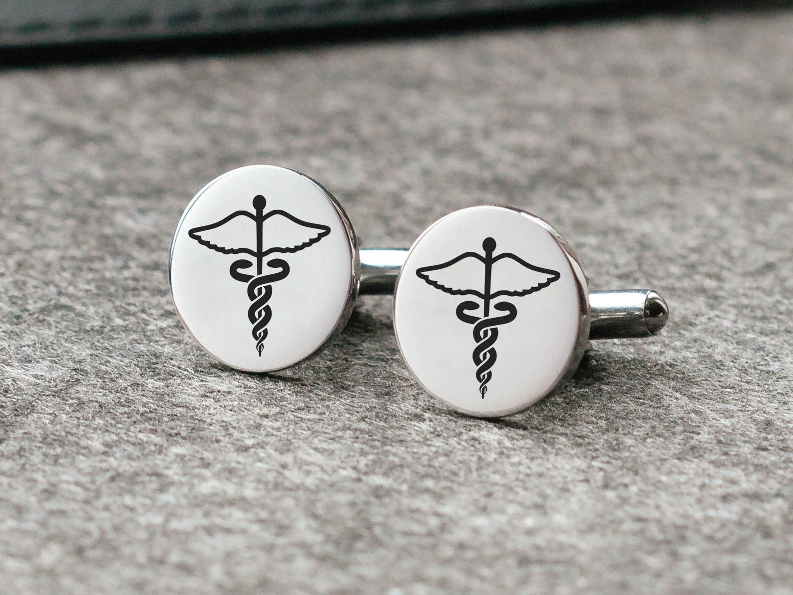 Medical Cufflinks Medical Symbol Personalized Doctor Gift Engraved Cuff ...