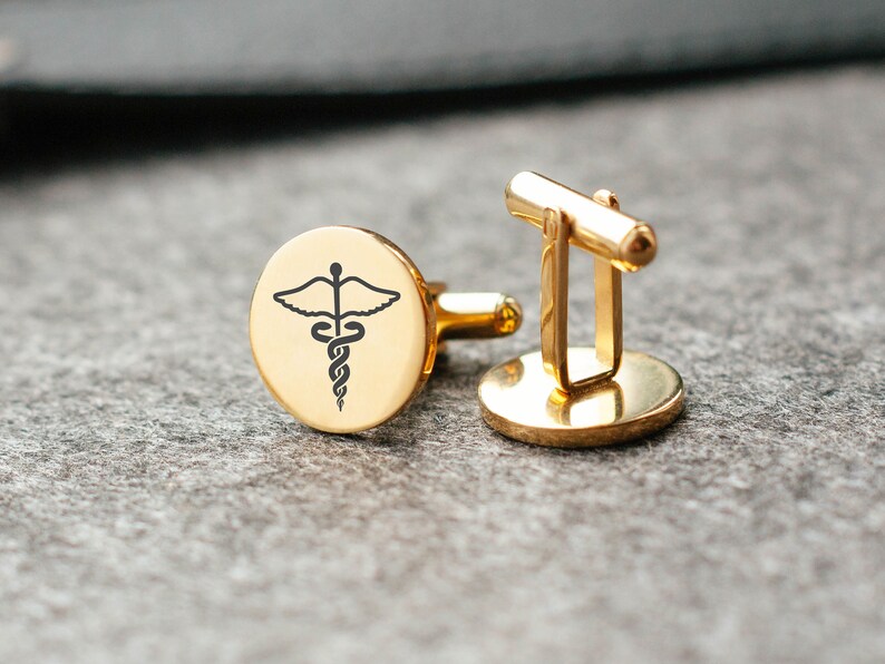 Medical Cufflinks Medical Symbol Personalized Doctor Gift Engraved Cuff ...