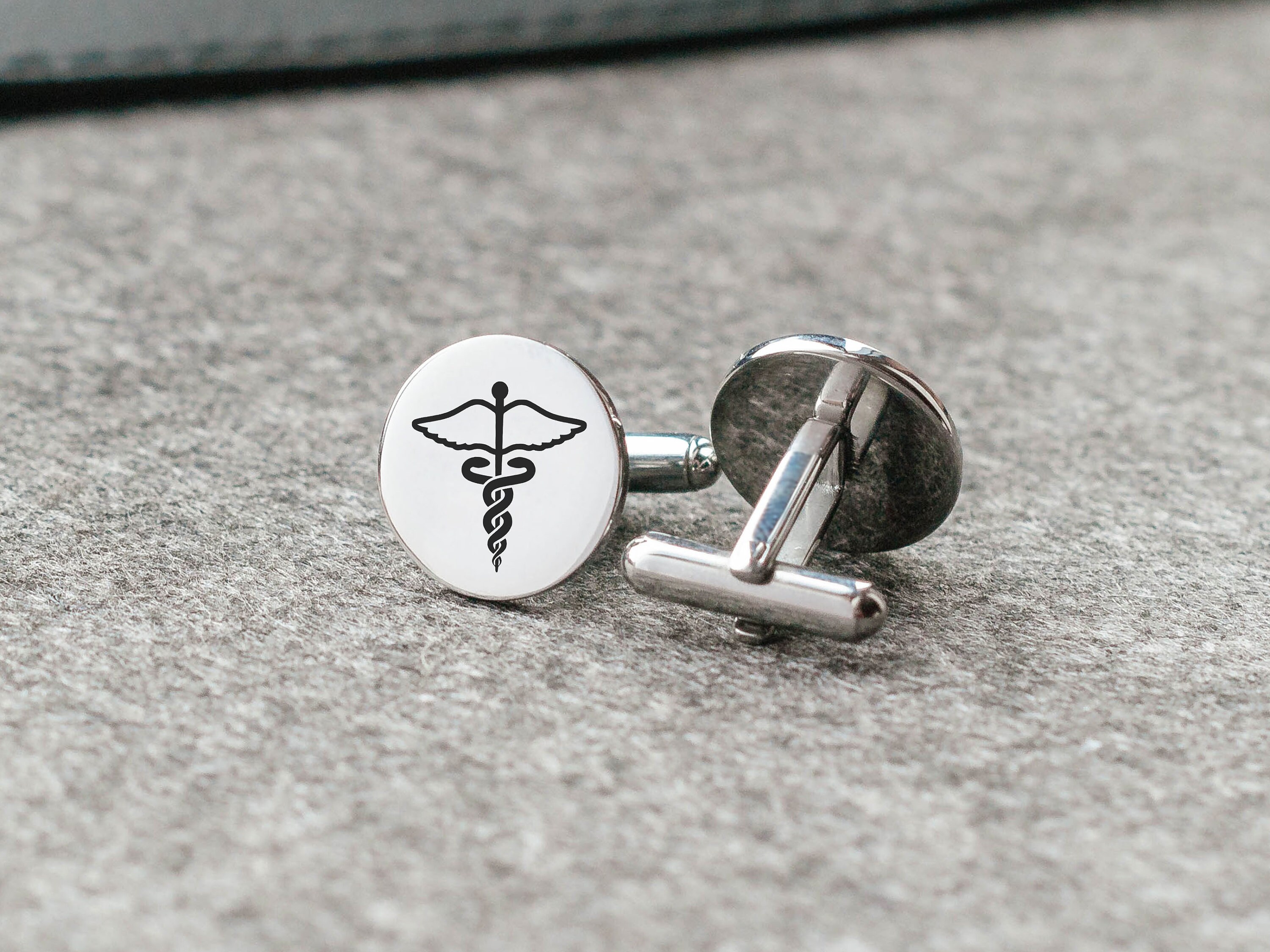 Medical Cufflinks Medical Symbol Personalized Doctor Gift Engraved Cuff ...