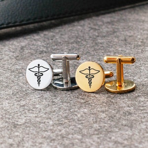Medical Cufflinks Medical Symbol Personalized Doctor Gift Engraved Cuff ...