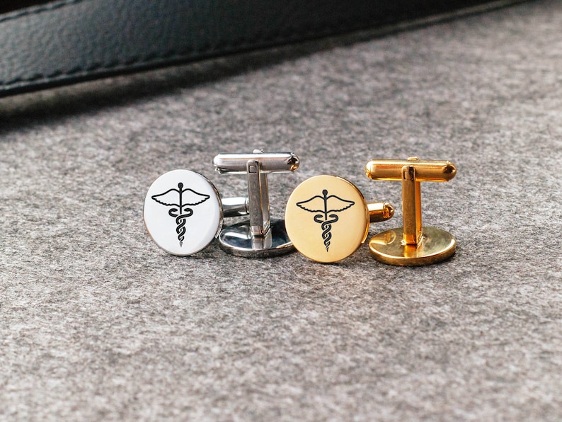 Medical Cufflinks Medical Symbol Personalized Doctor Gift - Etsy
