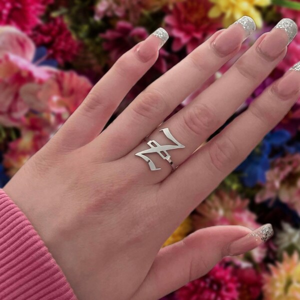 Letter Rings - Etsy
