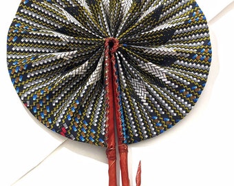 African Fabric Hand Fan - Etsy