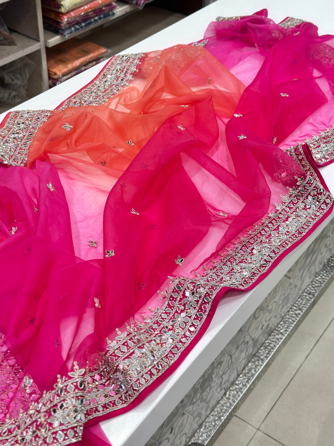 Shaded Organza Mirror Embroidery - Etsy