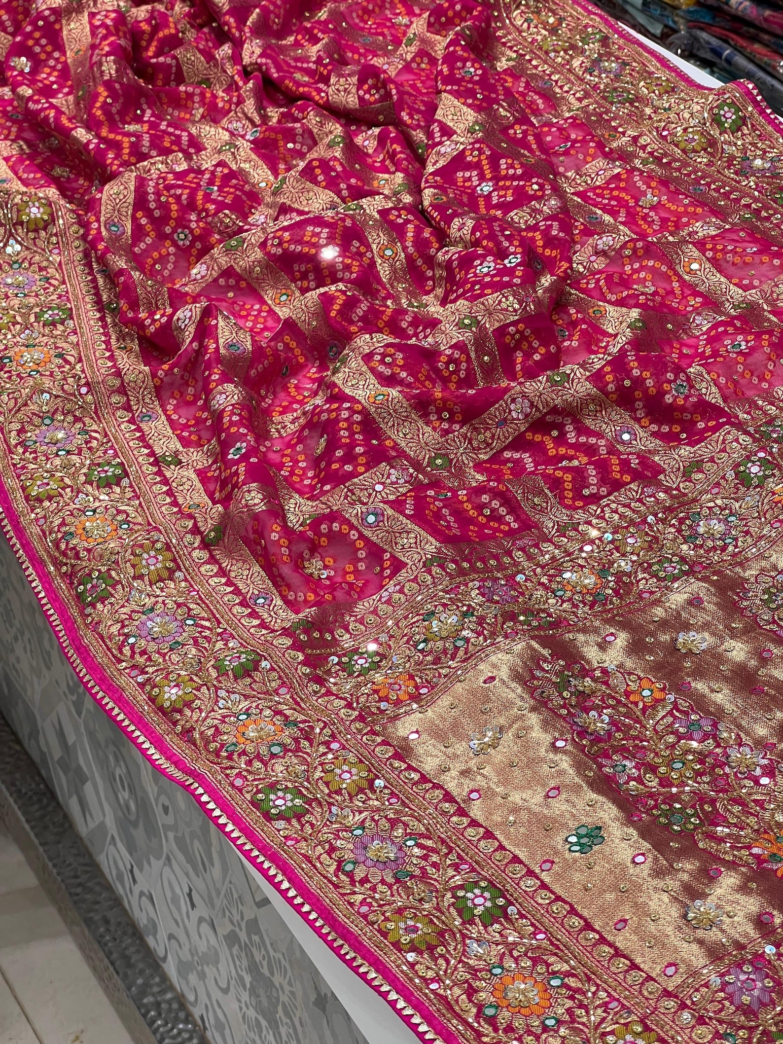 Rani Gharchola 2.0 Hand Embroidery Saree - Etsy