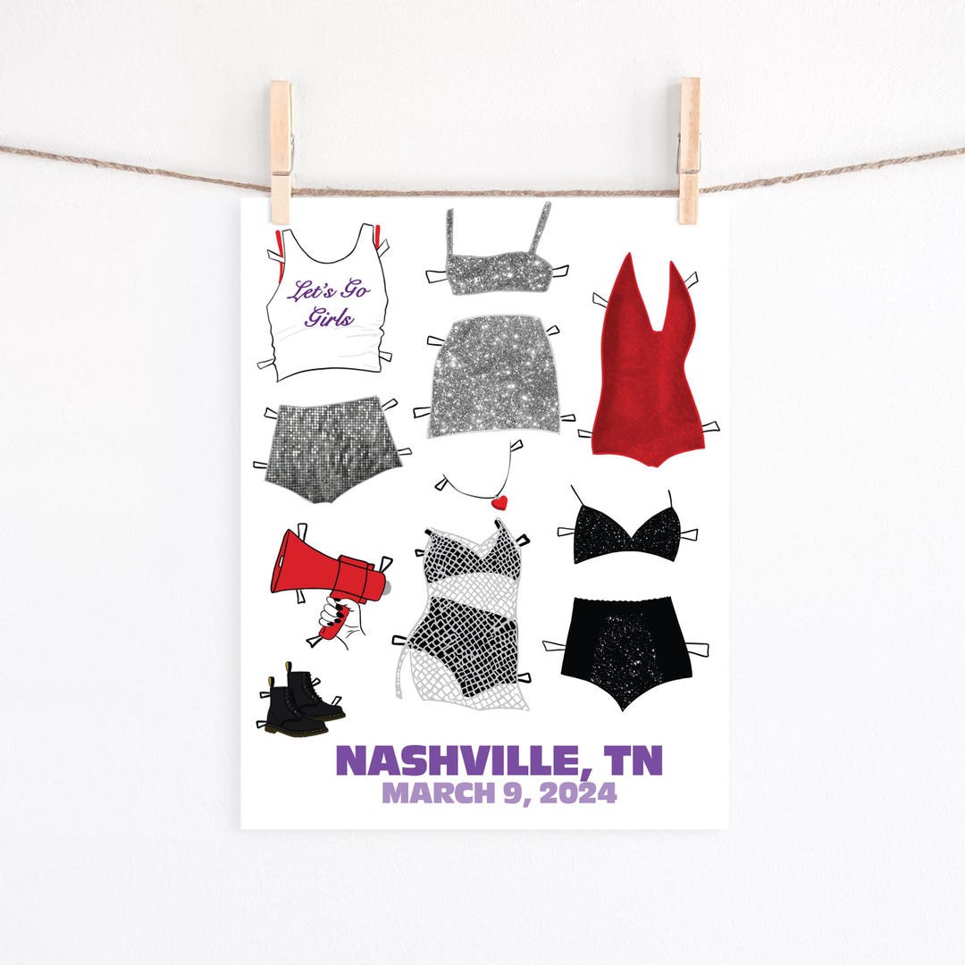 Concert Tour Outfits Art Print - Etsy