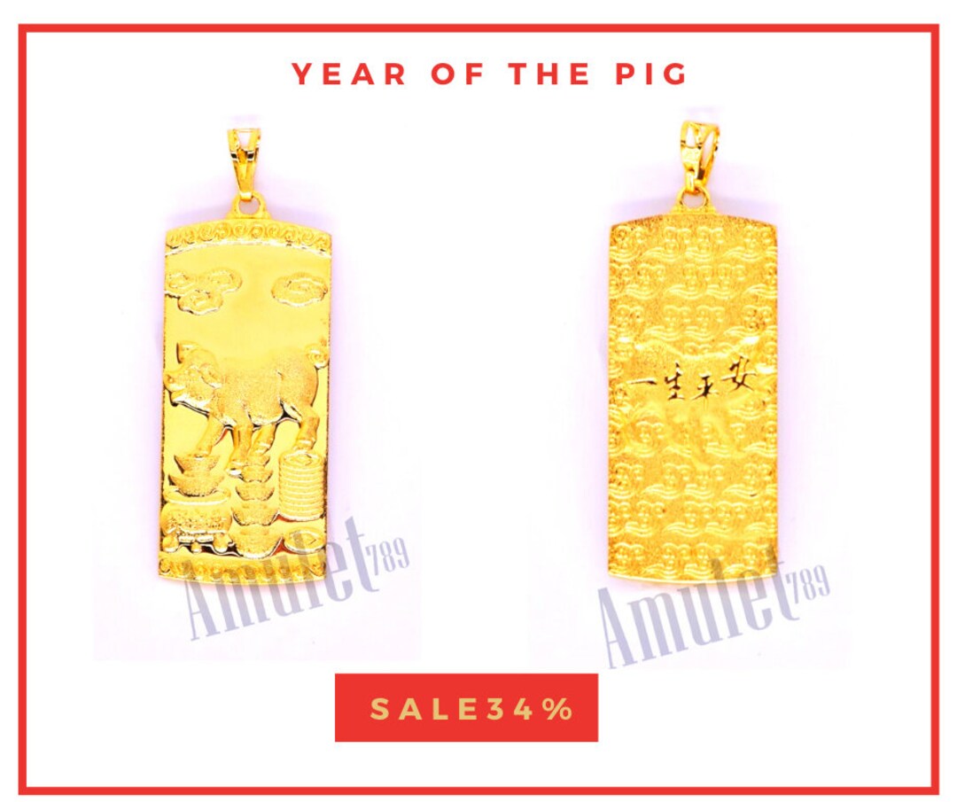 Constellation Amulet Pendant Pig Years 12 Zodiac Animals Protection ...