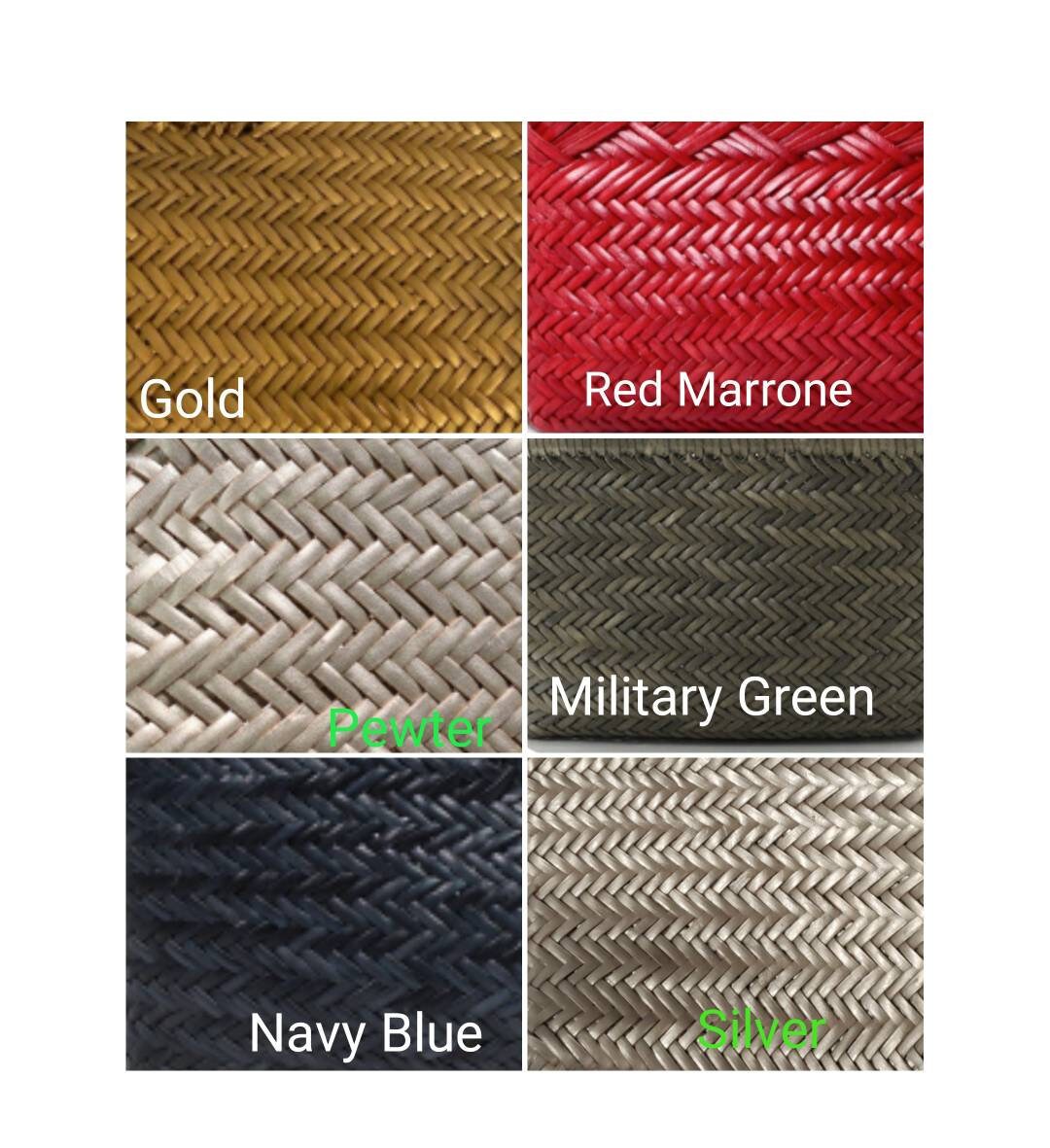 Woven Leather Tote Bag RIPRAP-G Size Small & Big Y99880RG | Etsy UK